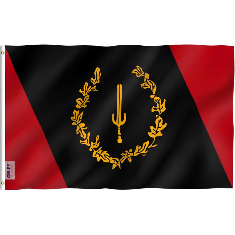 Ebern Designs 36"H X 60"W Black American Heritage Flag Polyester House Flag | Wayfair